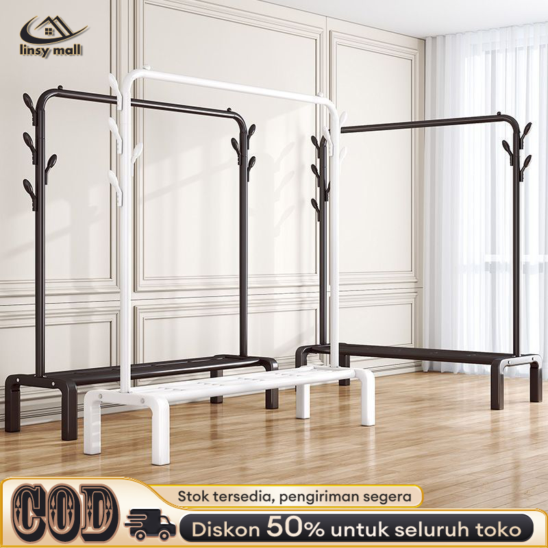 Jual Stand Hanger Gawang Single Rak Gantungan Baju 150 cm Rak Gantungan ...