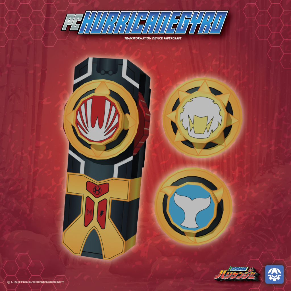 Jual DIY Papercraft Hurricane Gyro - Ninpuu Sentai Hurricaneger / Power ...