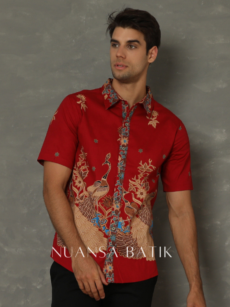 Jual Nuansa Batik Hem Batik Pria Lengan Pendek Bahan Katun Stretch ...
