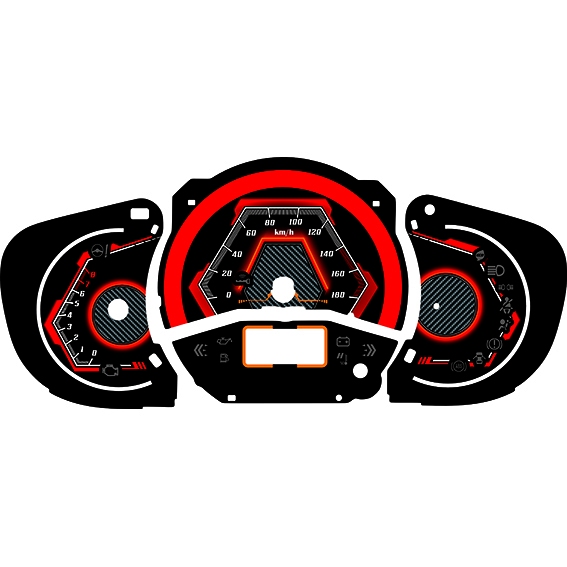 Jual Custom Speedometer Mobil Brio Old GT Series Red V2 | Shopee Indonesia