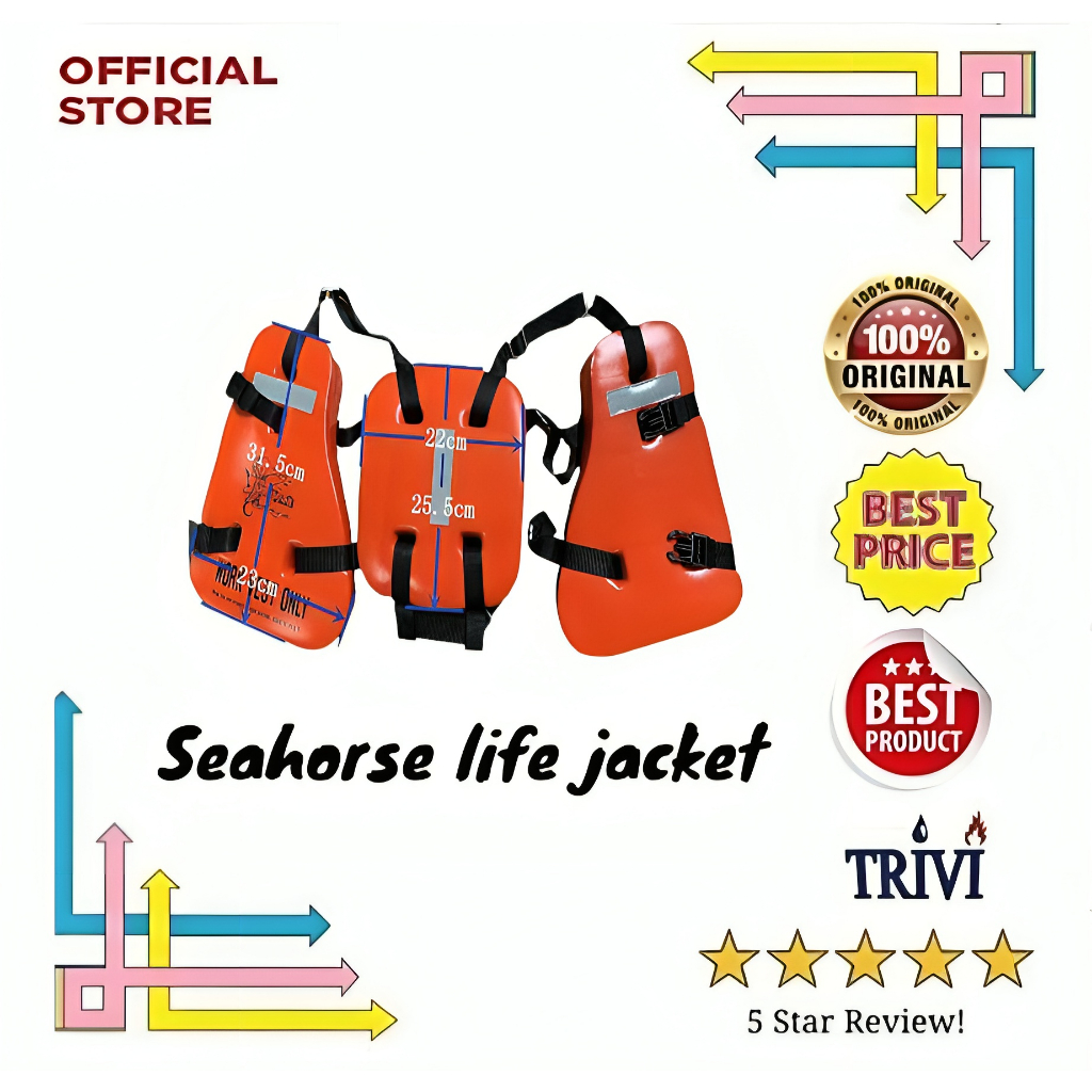 Jual Pelampung safety work vest seahorse, life jacket V inherently ...