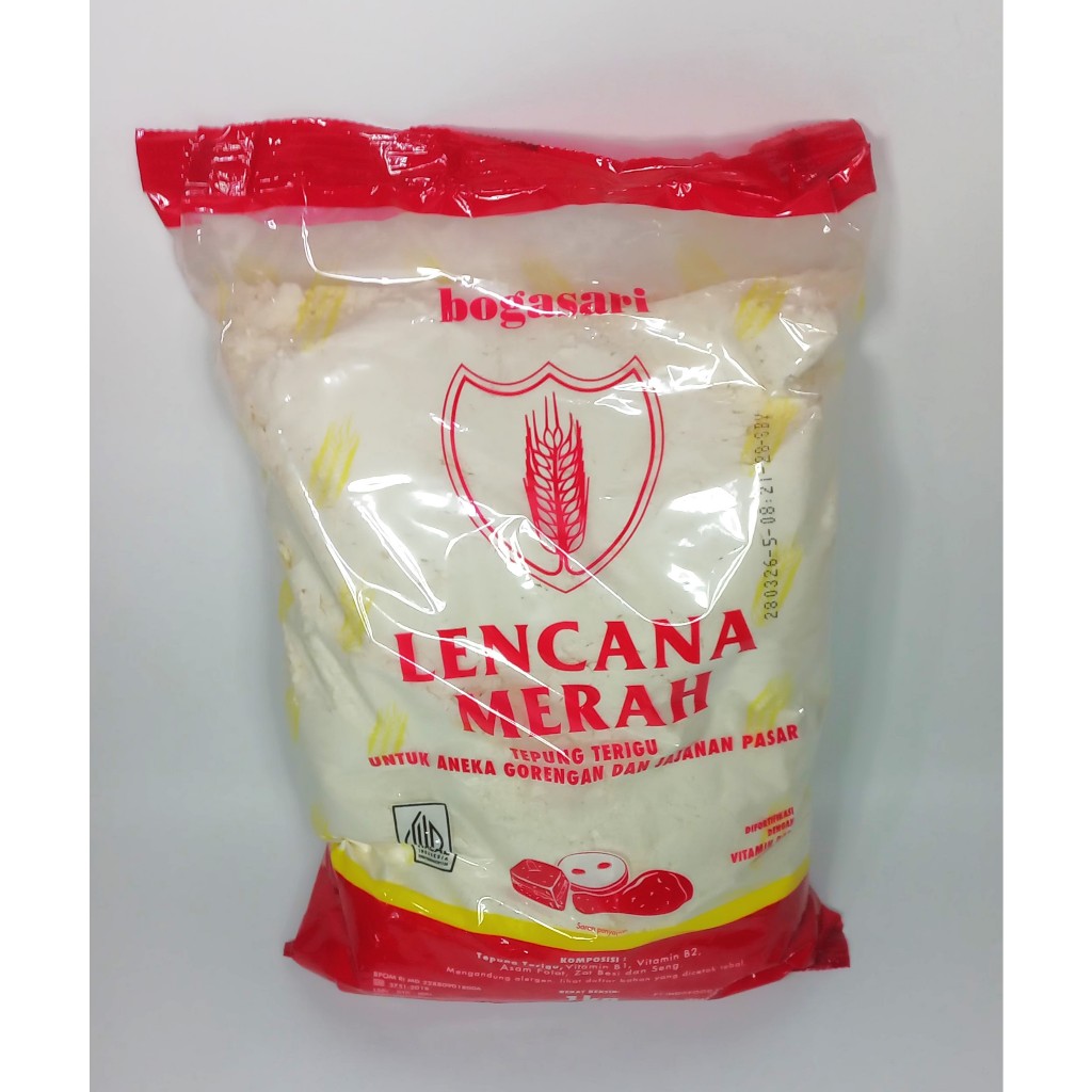 Jual Bogasari Tepung Terigu Lencana Merah 1 kg | Shopee Indonesia