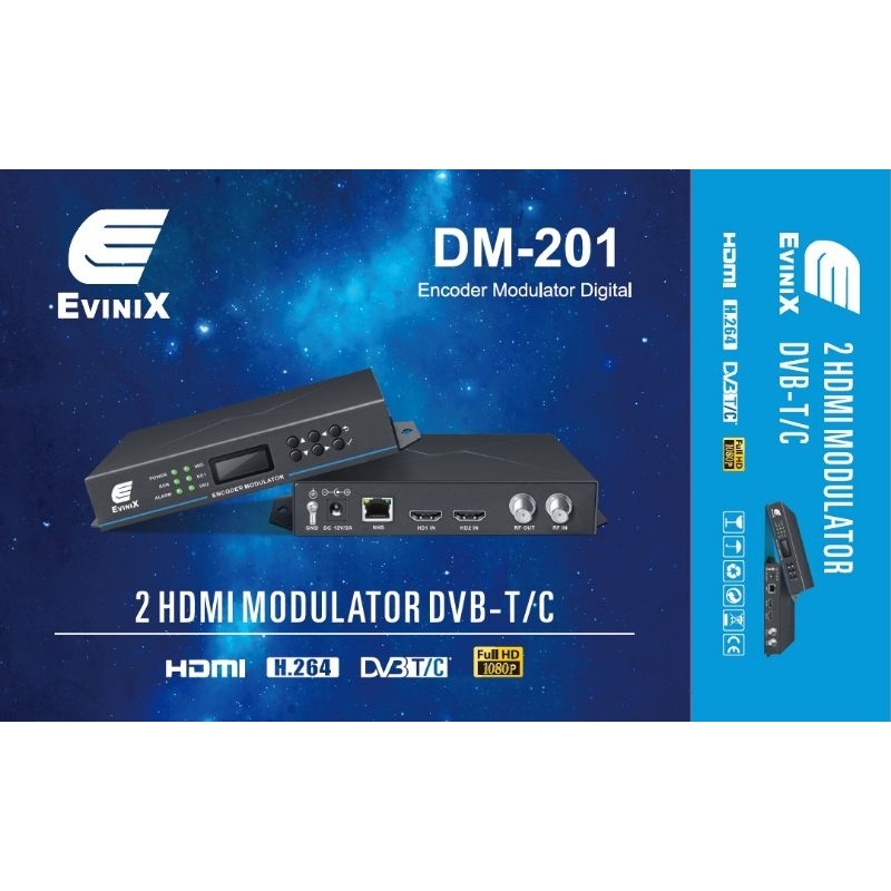 Jual Evinix Modulator Digital DM-201, modulator 2 channel dalam 1 frekuensi | Shopee Indonesia
