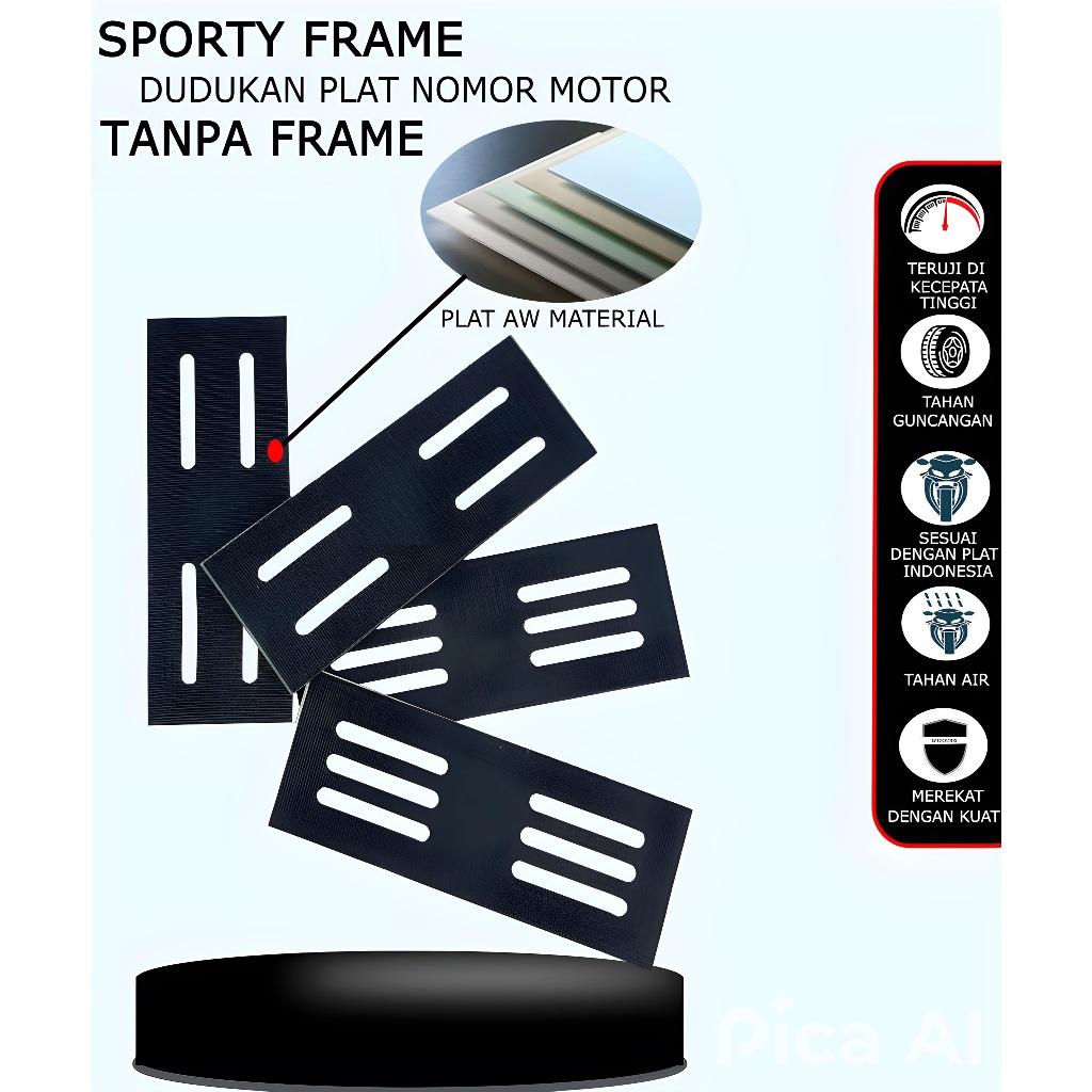 Jual Dudukan Plat Nomor Frameplate Motor 2 PCS Sepasang (CLEAN LOOK) / FRAMELESS PLAT NOMOR ...