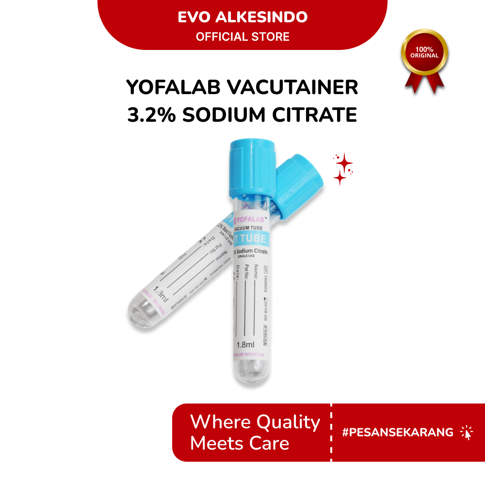 Jual YOFALAB Sodium Citrate Vacutainer | Tabung Vakum Sampel Darah ...