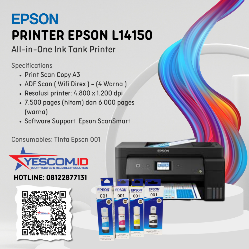 Jual PRINTER EPSON L14150 Print Scan Copy | Shopee Indonesia