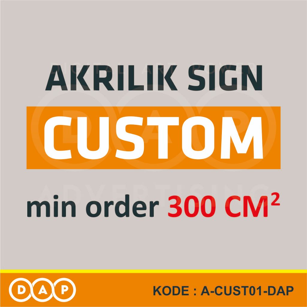 Jual A_CUST01 - Akrilik Sign Custom - Premium, Murah, Bisa Custom ...