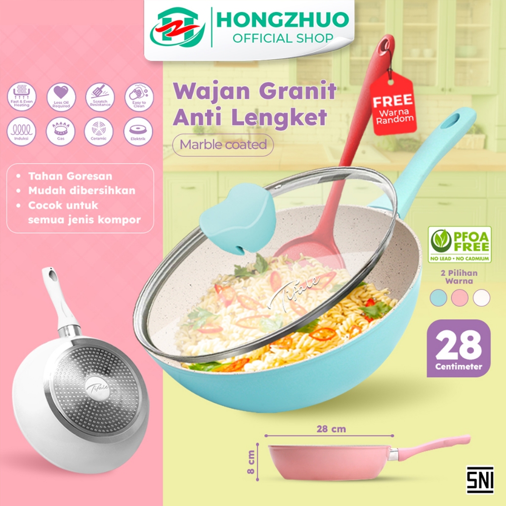 Jual Tifale by Hongzhuo Joy Series Fry Pan 28CM Penggorengan Frypan Anti Lengket Handle Bakelite ...