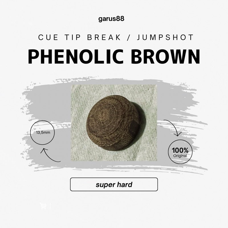 Jual PHENOLIC BROWN SUPER HARD 13,5mm - CUE TIP BREAK / JUMPSHOT ...