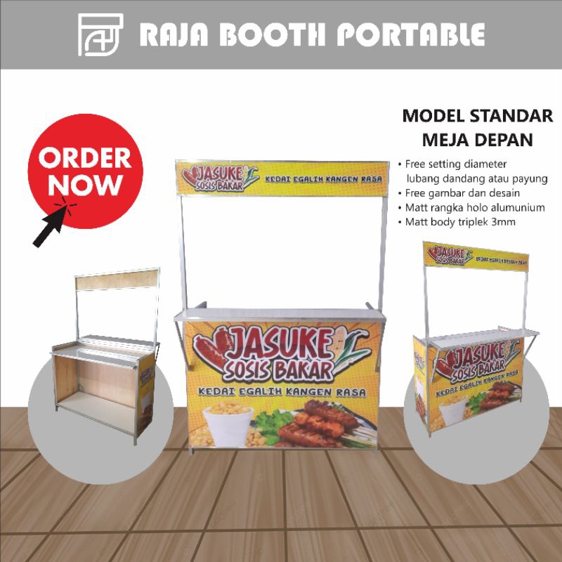 Jual Booth Portable Meja Lipat Jualan Gerobak Kekinian Model Standar ...