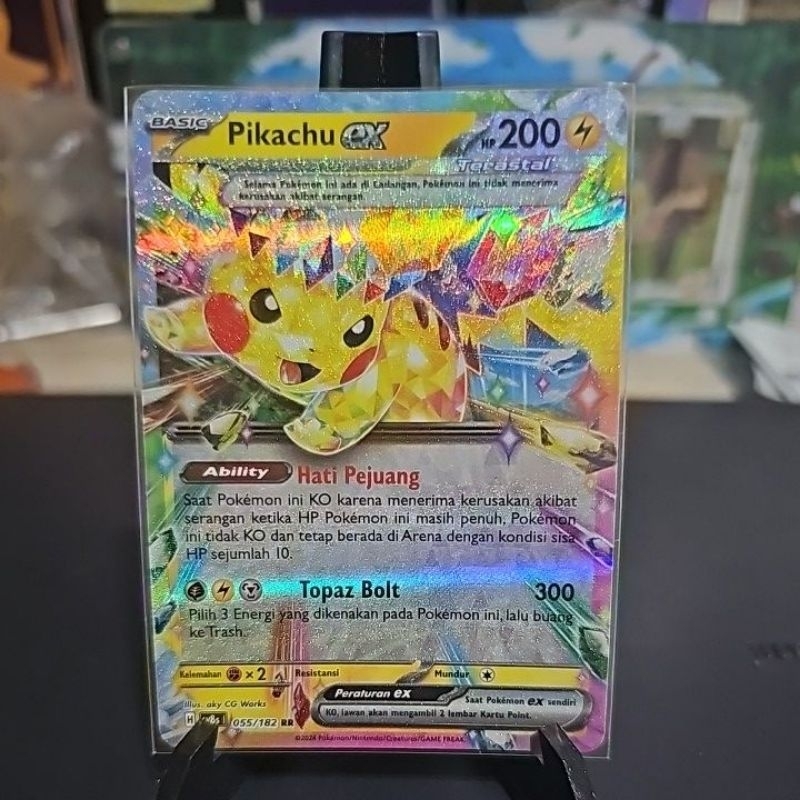 Jual pikachu ex rr kilat rasi original kartu pokemon indonesia tcg | Shopee Indonesia