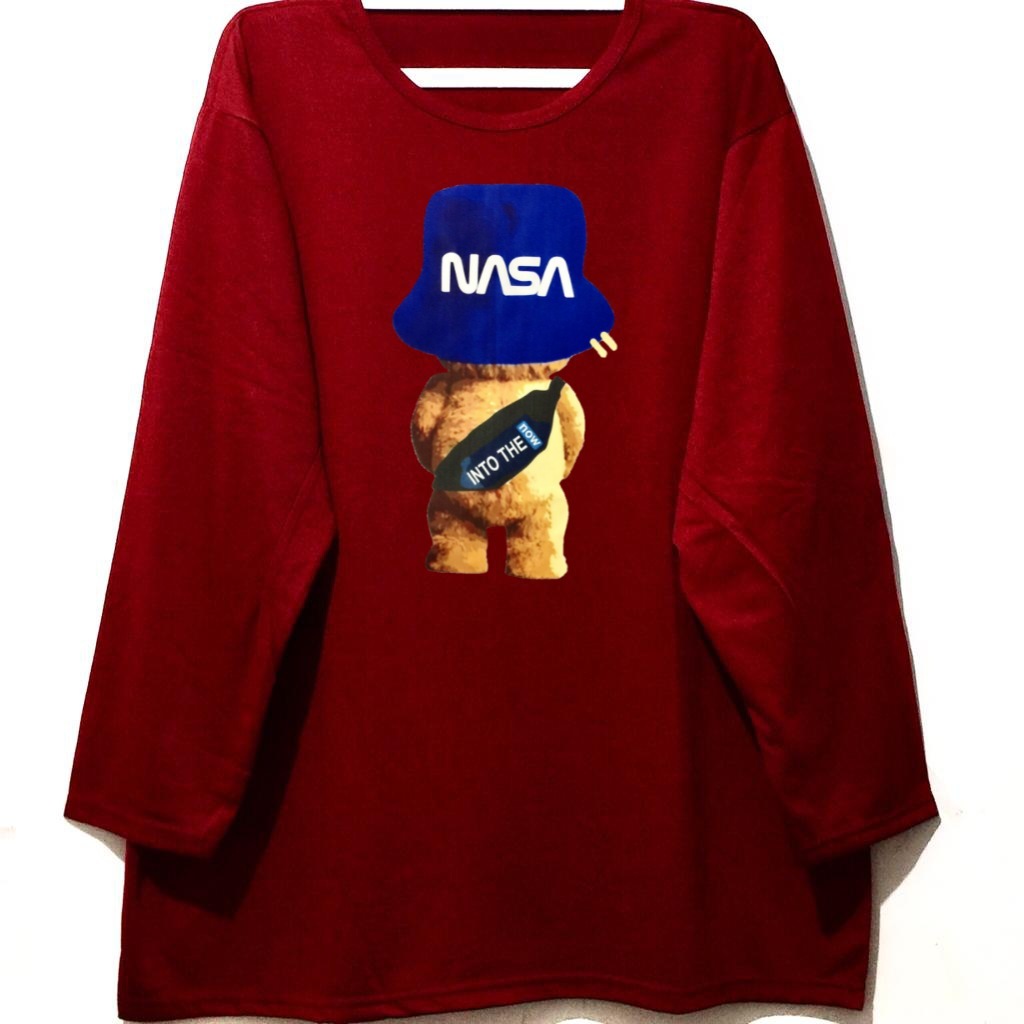 Jual ( COD ) KAOS LENGAN PANJANG JUMBO XXXL-XXXXL/ NASA / KAOS JUMBO ...