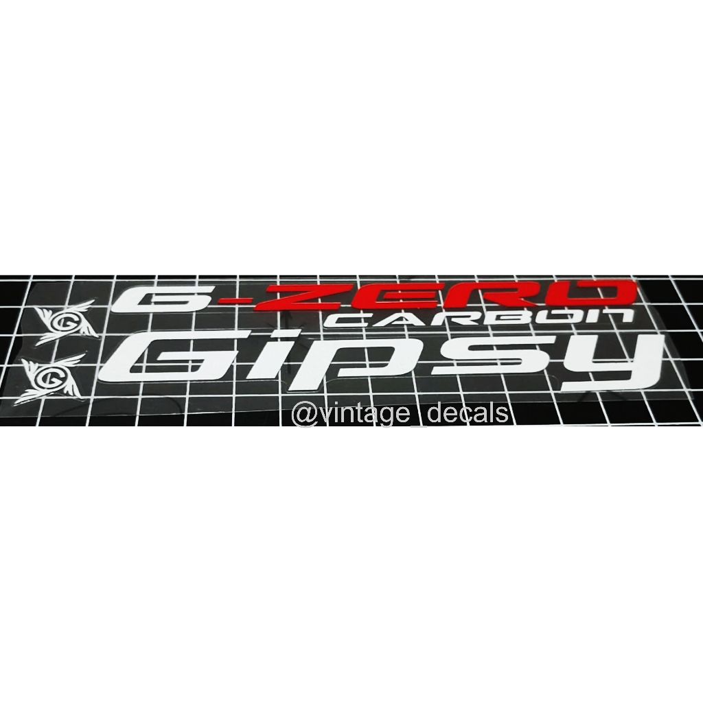 Jual sticker decals replacement GIPSY G-ZERO G-NINE G-FIVE rims fork ...