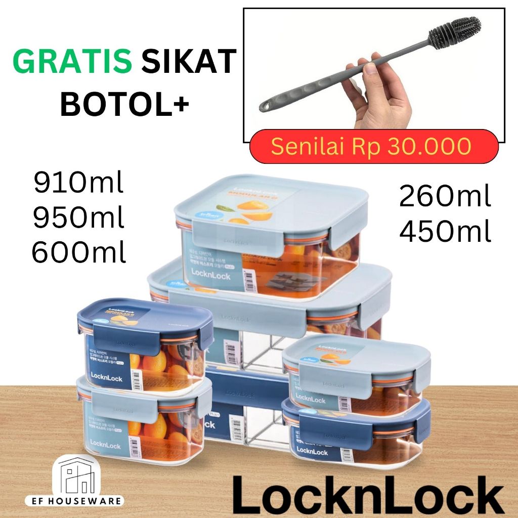 Jual LocknLock Bisfree Modular Plus 910ML / 950ML / 600ML / 750ML / 260ML / 450ML | Shopee Indonesia