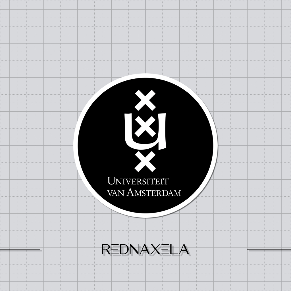 Jual Stiker Vinyl Universiteit van Amsterdam Rounded Logo Stiker Laptop ...