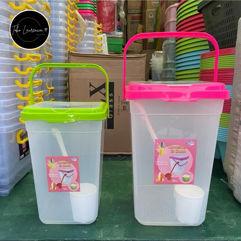Jual TEMPAT ES BUAH 25 LITER & 15 LITER LOVENIA + GAYUNG / AQUARIUM ES ...