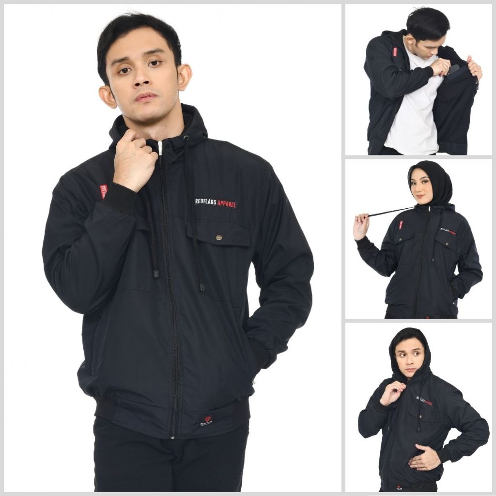 Jual jaket parasit pria distro waterproof outerwear bolak balik outdoor ...