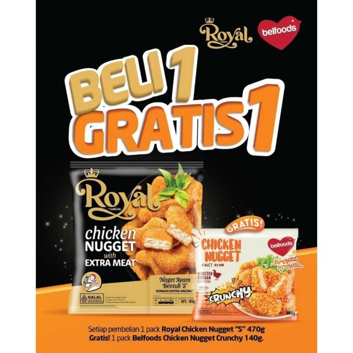 Jual Royal Belfoods Chicken Nugget 470g (Free Nuget Cruncy 140 gr ...