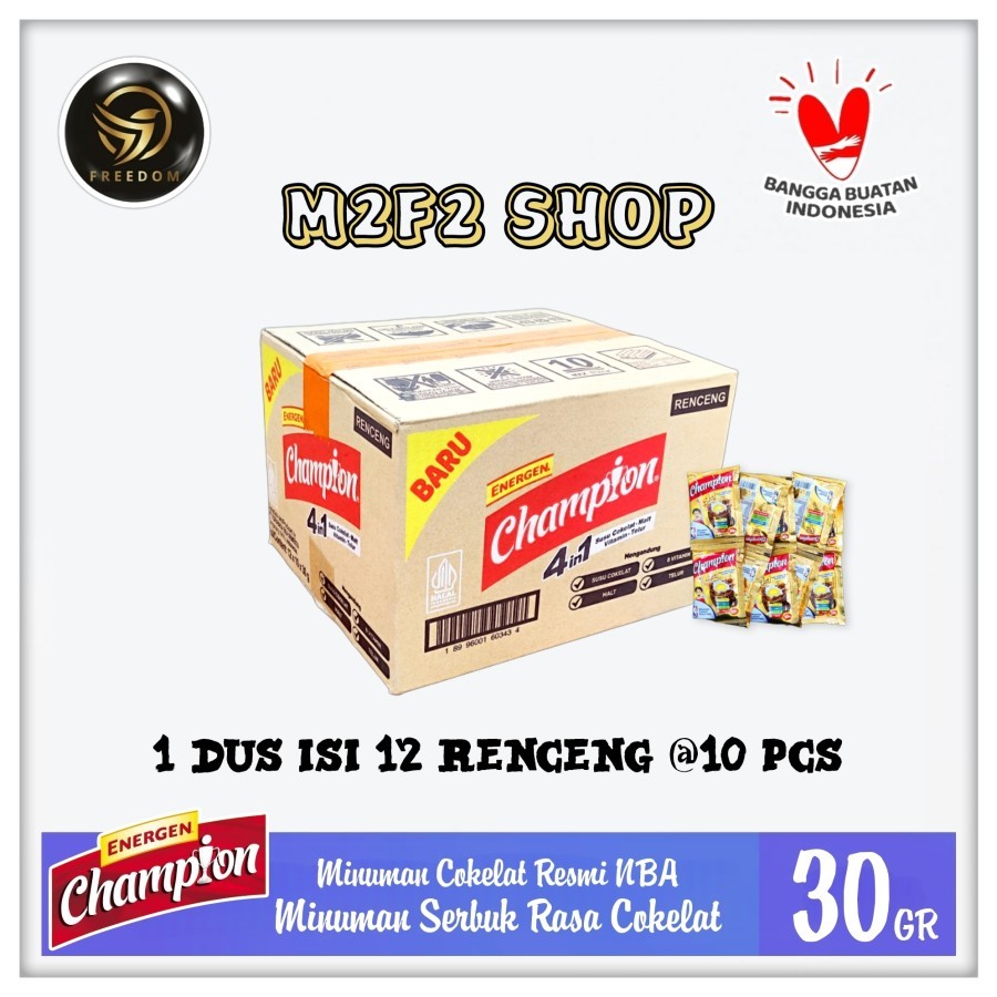 Jual Susu Bubuk Champion Energen Sachet Cokelat - 30 gr (Kemasan Karton ...