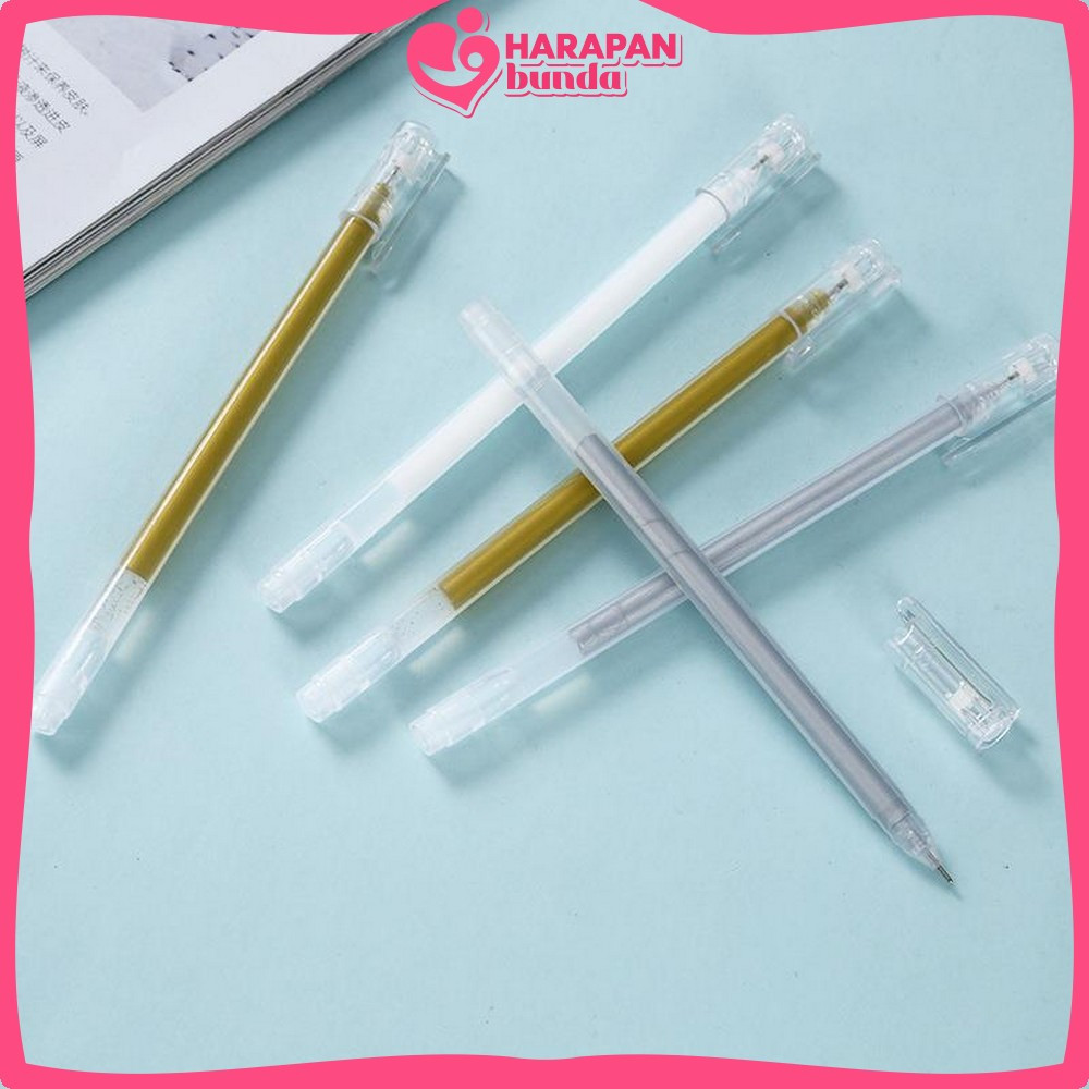 Jual Pena Tinta Gel Metalik Gold 1MM / Pulpen Warna Warni Gold Colour ...