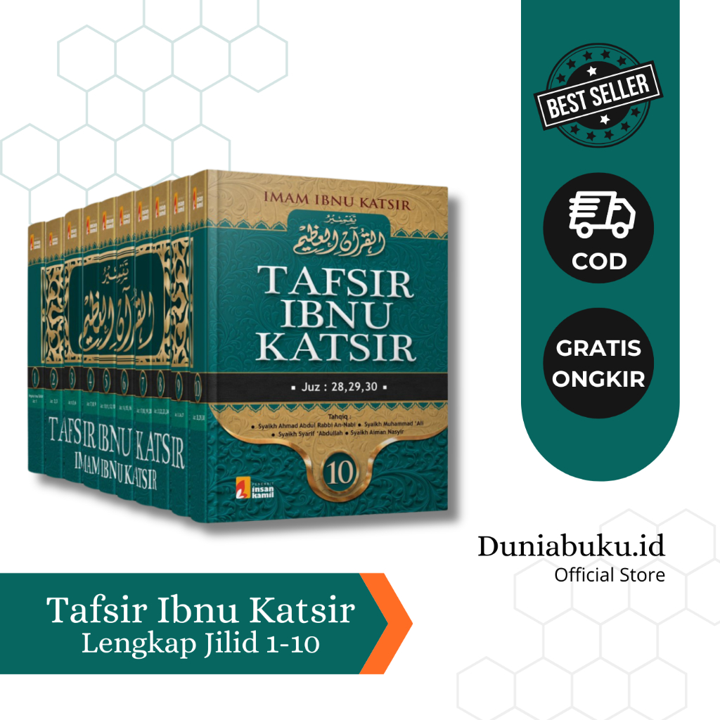 Jual TAFSIR IBNU KATSIR LENGKAP (10 JILID) PLUS BOX EXCLUSIVE - Imam Ibnu Katsir - Original ...