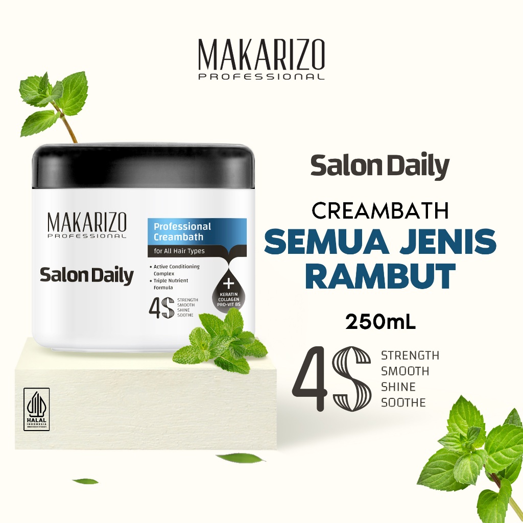 Jual Makarizo Professional Salon Daily Creambath 250 mL | Shopee Indonesia
