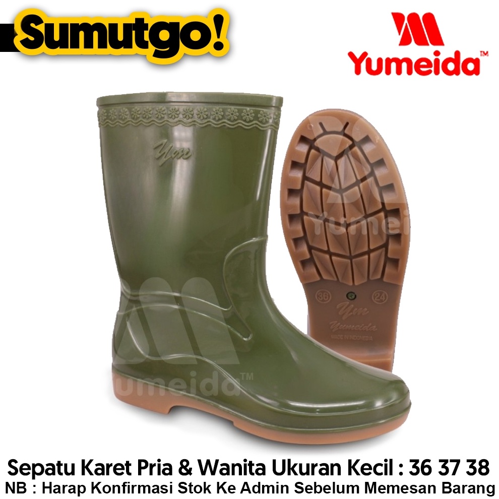 Jual KODE W18U UKURAN KECIL 36 37 38 Sepatu Boot Karet Setengah Betis ...