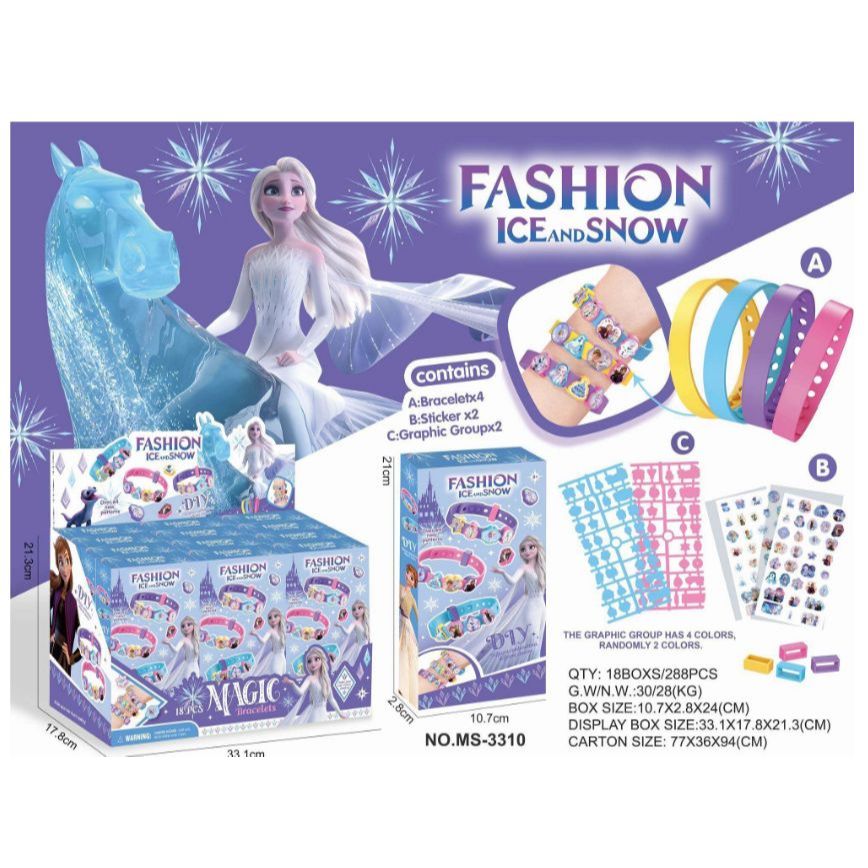 Jual Mainan Gelang Anak DIY Frozen bracelet accessories Wristband ...