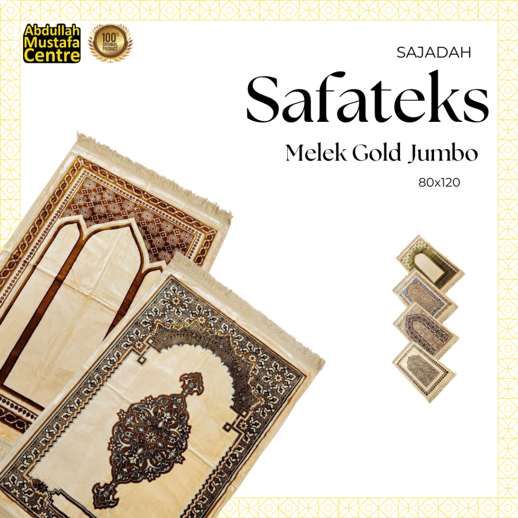 Jual SAJADAH SAFATEKS MELEK GOLD JUMBO PREMIUM 80 X 120 /SAJADAH TURKY ...