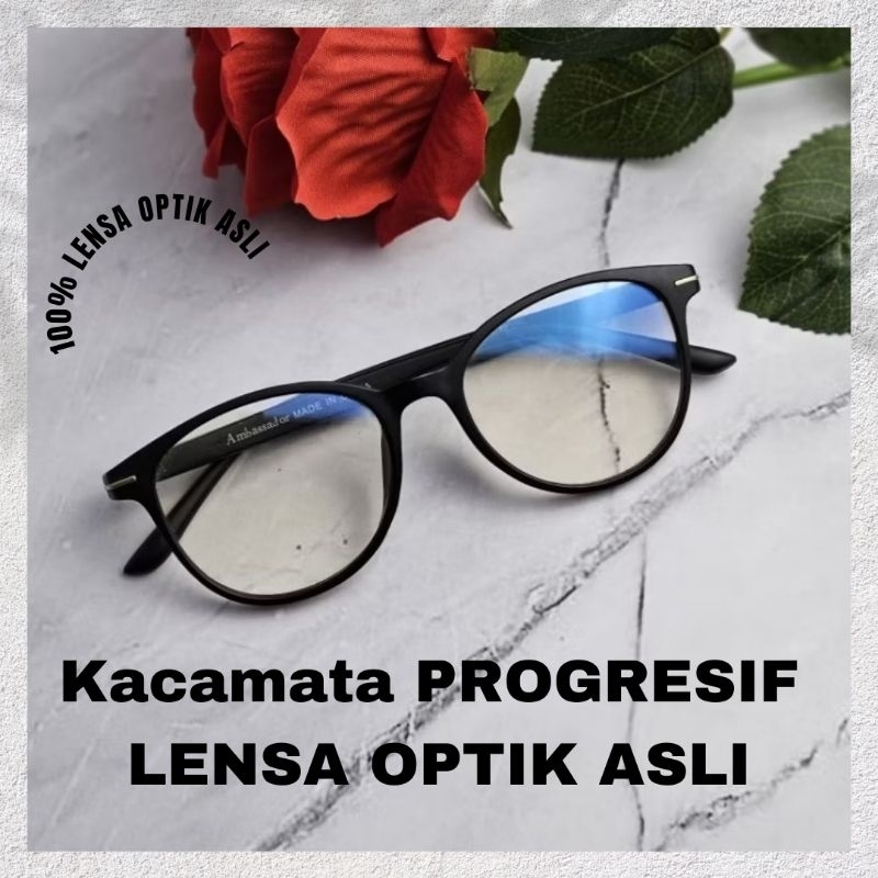 Jual KACAMATA PROGRESIF ORIGINAL OPTIK KACA ASLI PREMIUM LENSA PLUS ...