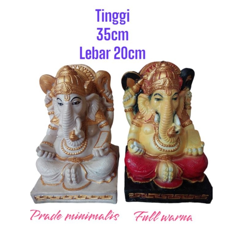 Jual arca patung dewa ganesha bahan fiber resin tinggi 35 cm | Shopee ...