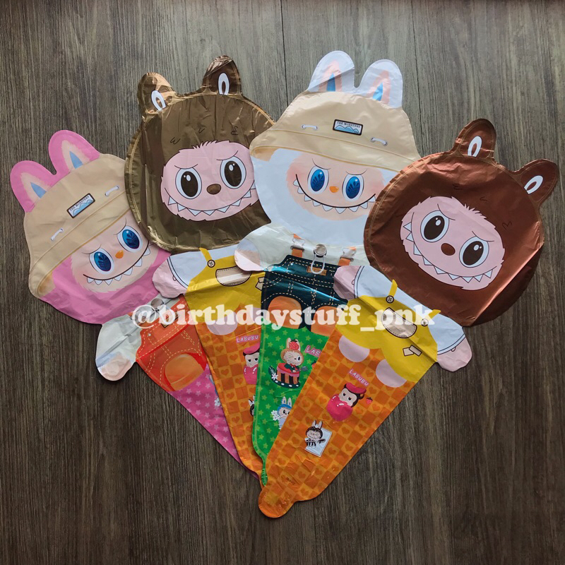 Jual Balon Foil Pentung Karakter Labubu 48x21 / Balon Pentung Karakter ...