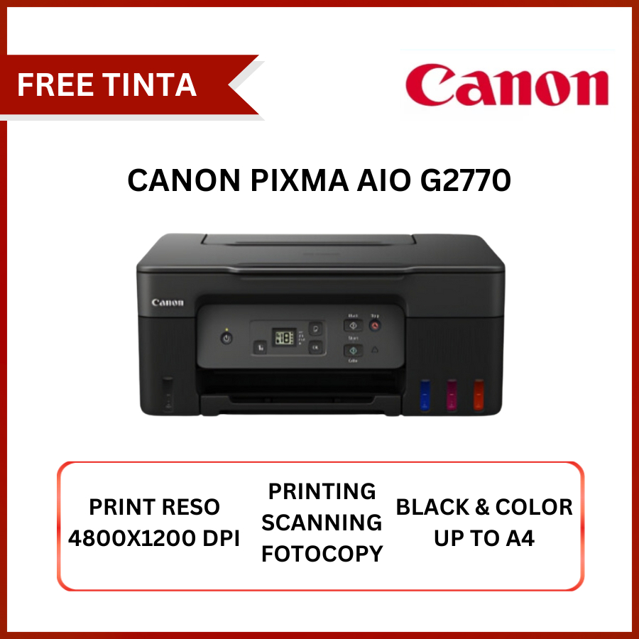 Jual [FREE TINTA] PRINTER CANON PIXMA G2770 All In One - Print, Scan ...