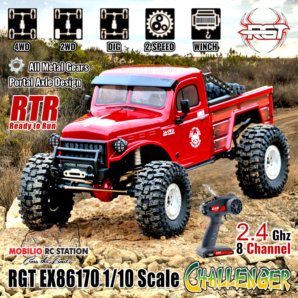 Jual RGT EX86170 Challenger 1/10 Scale 2.4G 2-Speed FWD/4WD RC Car ...
