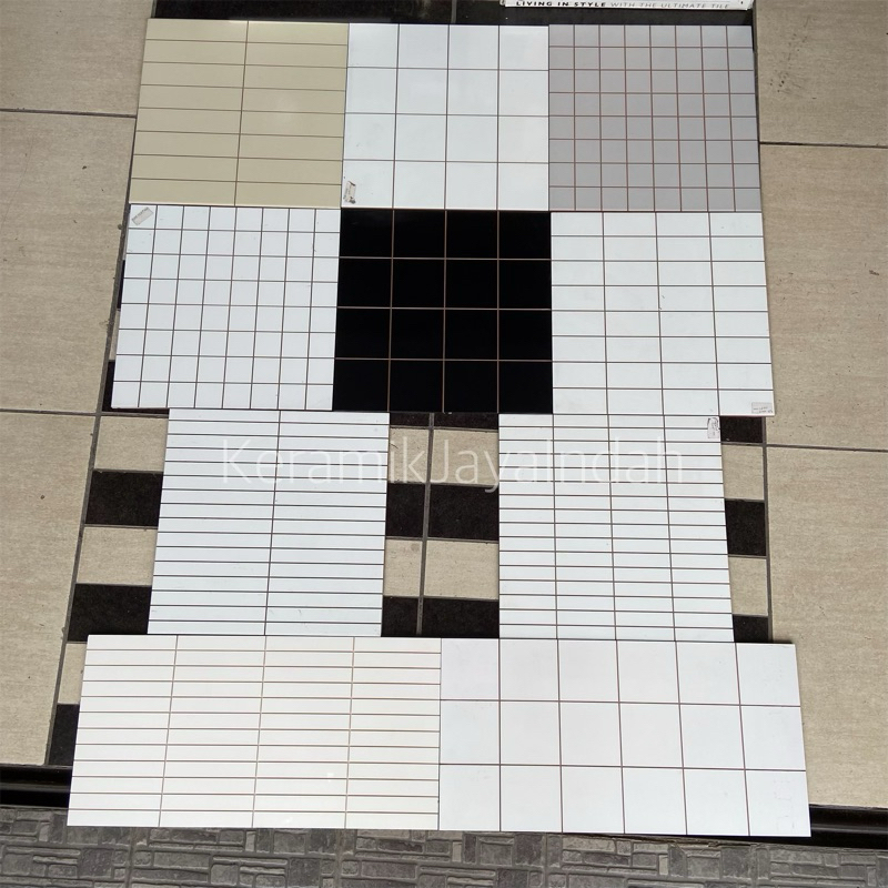 Jual KERAMIK 40 x 40 PRECUT PRE CUT NAT PALSU LANTAI DINDING PUTIH ...