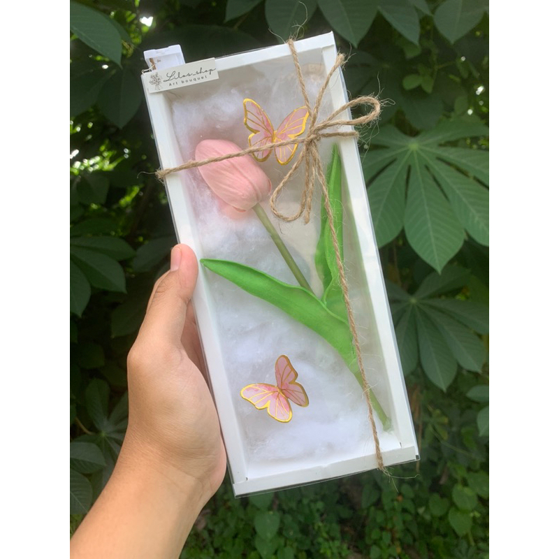 Jual SINGLE FLOWER BOX/ BUNGA BUKET SATUAN / BUNGA DALAM BOX + LAMPU ...