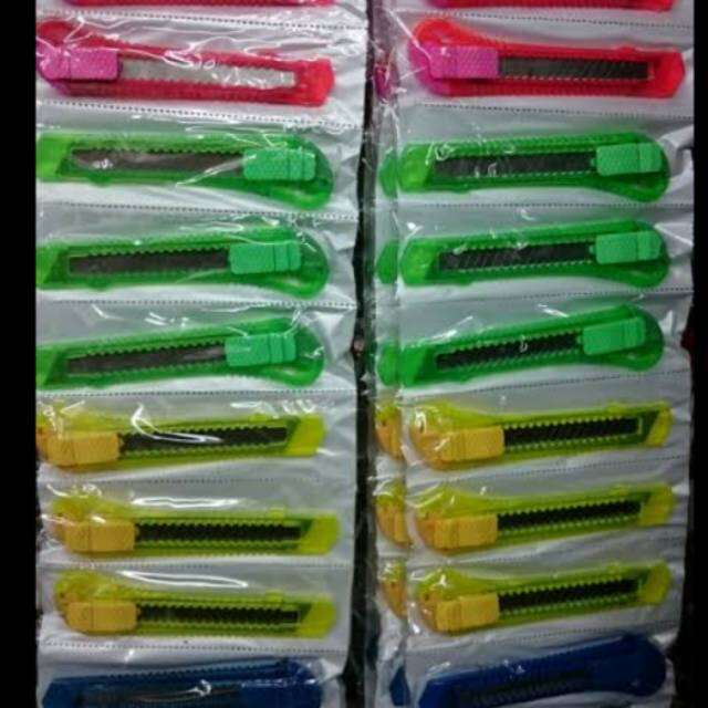 Jual CUTTER RENCENG BESAR ISI 12 PCS MURAH | Shopee Indonesia