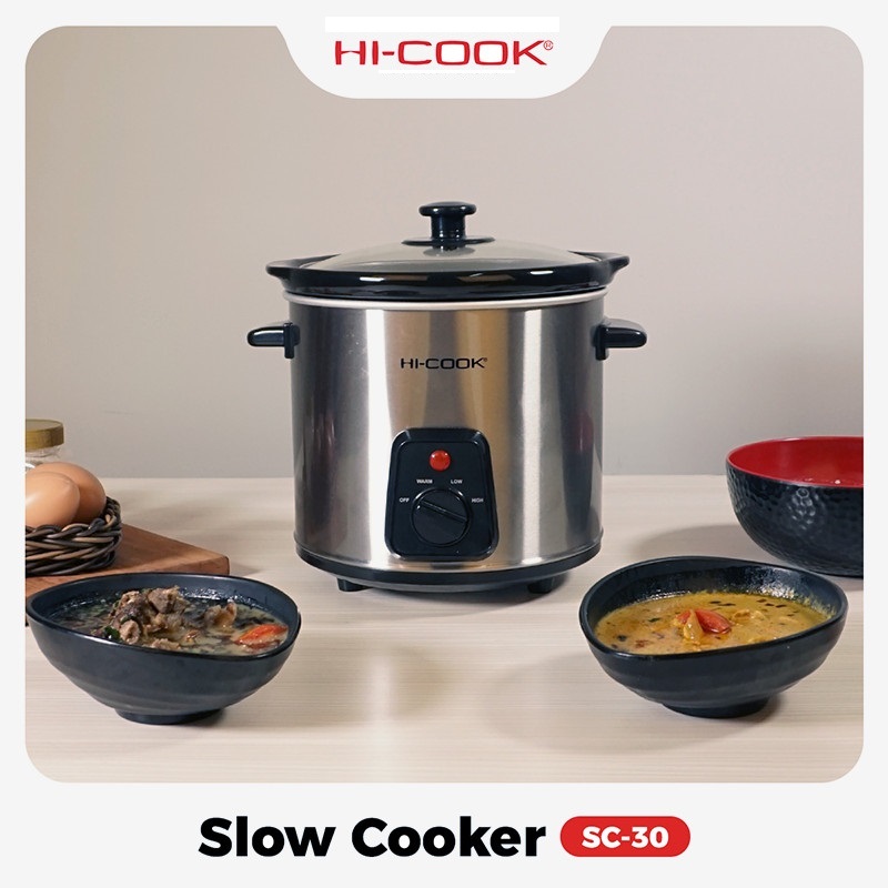 Jual Hi Cook Slow Cooker SC 30 Pemasak Lambat 3 Liter Low Watt | Shopee ...