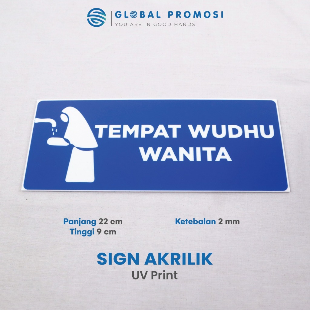Jual READY STOCK Akrilik Sign Tempat Wudhu Wanita Signage Board Cetak ...