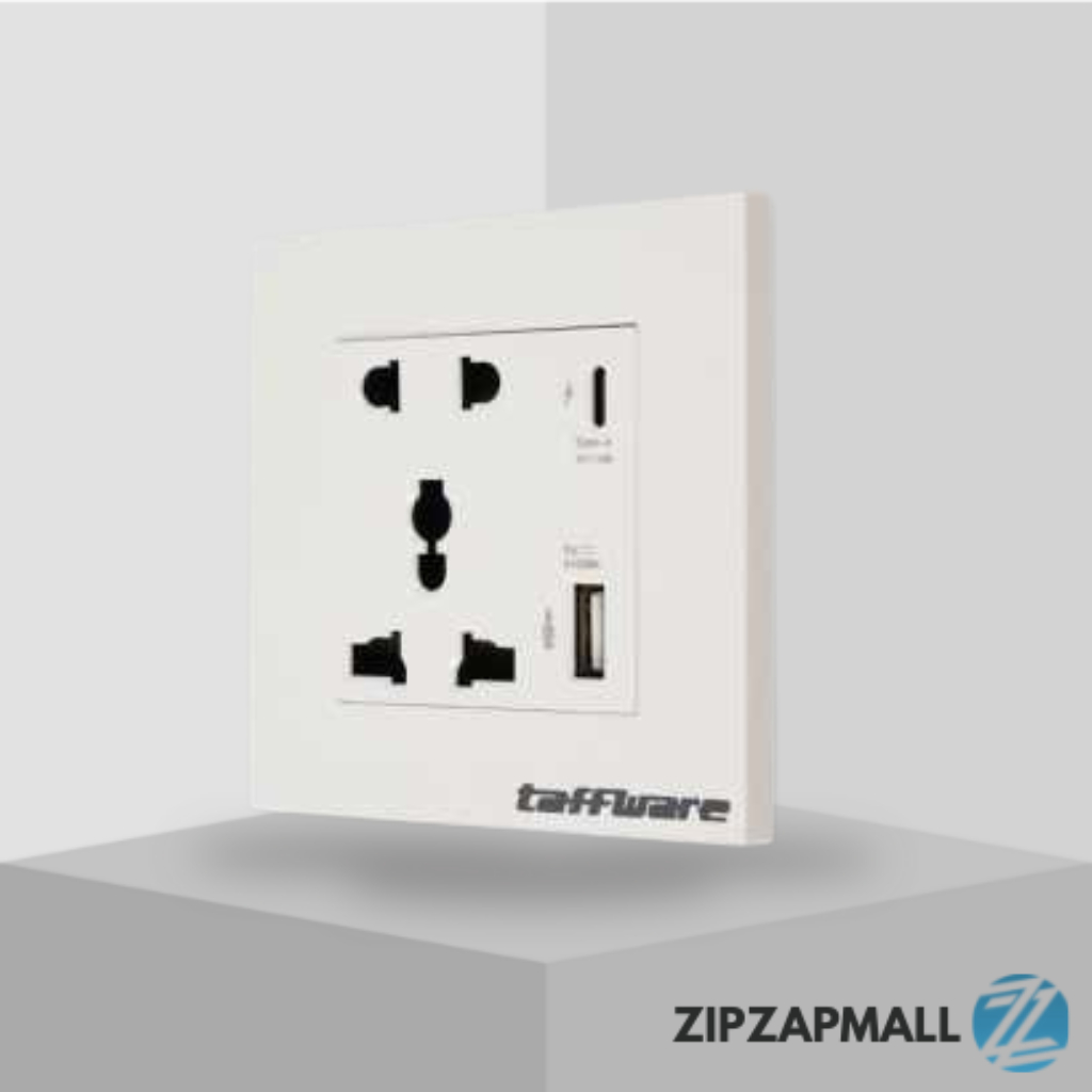 Jual Stop Kontak Dinding UK 2 Port USB Type-C Socket / Stop Kontak ...