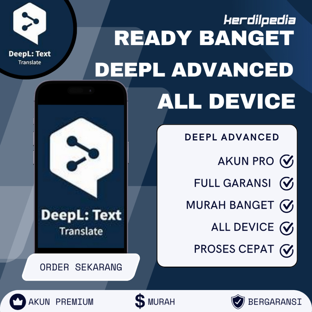 Jual DEEPL PRO ADVANCED PRIVATE 1 BULAN RESMI | MURAH BERGARANSI ...