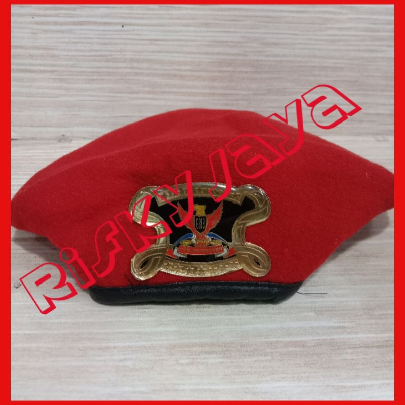 Jual Baret Grib Jaya/Baret Terbaru Grib jaya Plus Emblem pin Grib Jaya ...