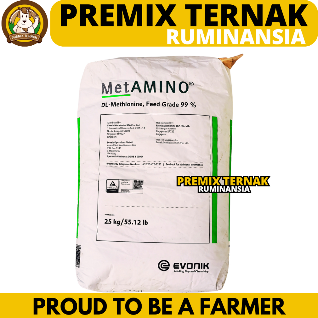 Jual METHIONINE 1 KG METAMINO EVONIK - Asam Amino Pemacu Pertumbuhan & Penggemuk Ayam Bebek Sapi ...