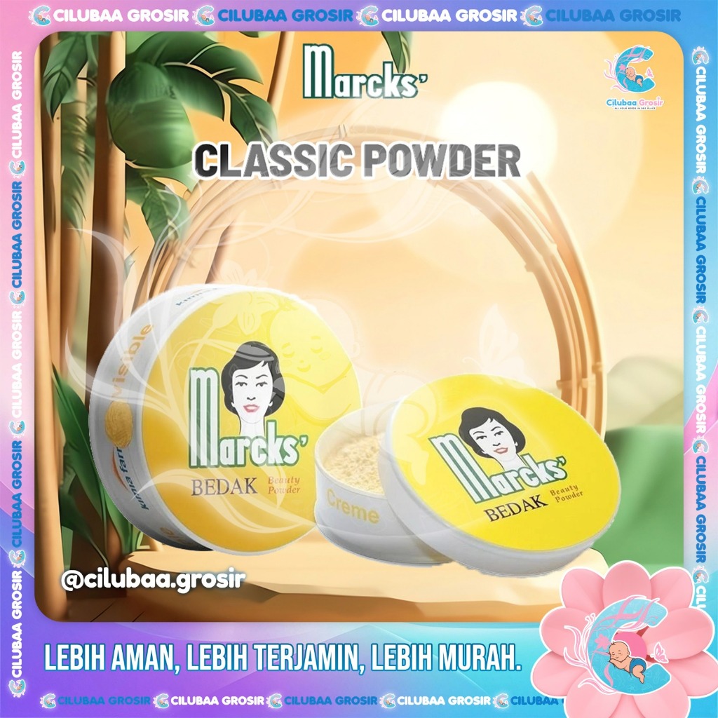 Jual MARCKS Classic 40gr || Bedak Tabur Marcks Beauty Powder || Bedak ...