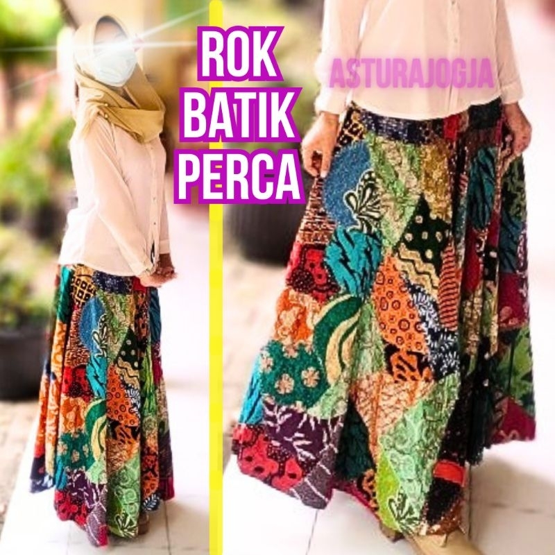 Jual Rok Panjang Batik Jogja Kain PERCA || Rok Batok Oleh Oleh Jogja ...