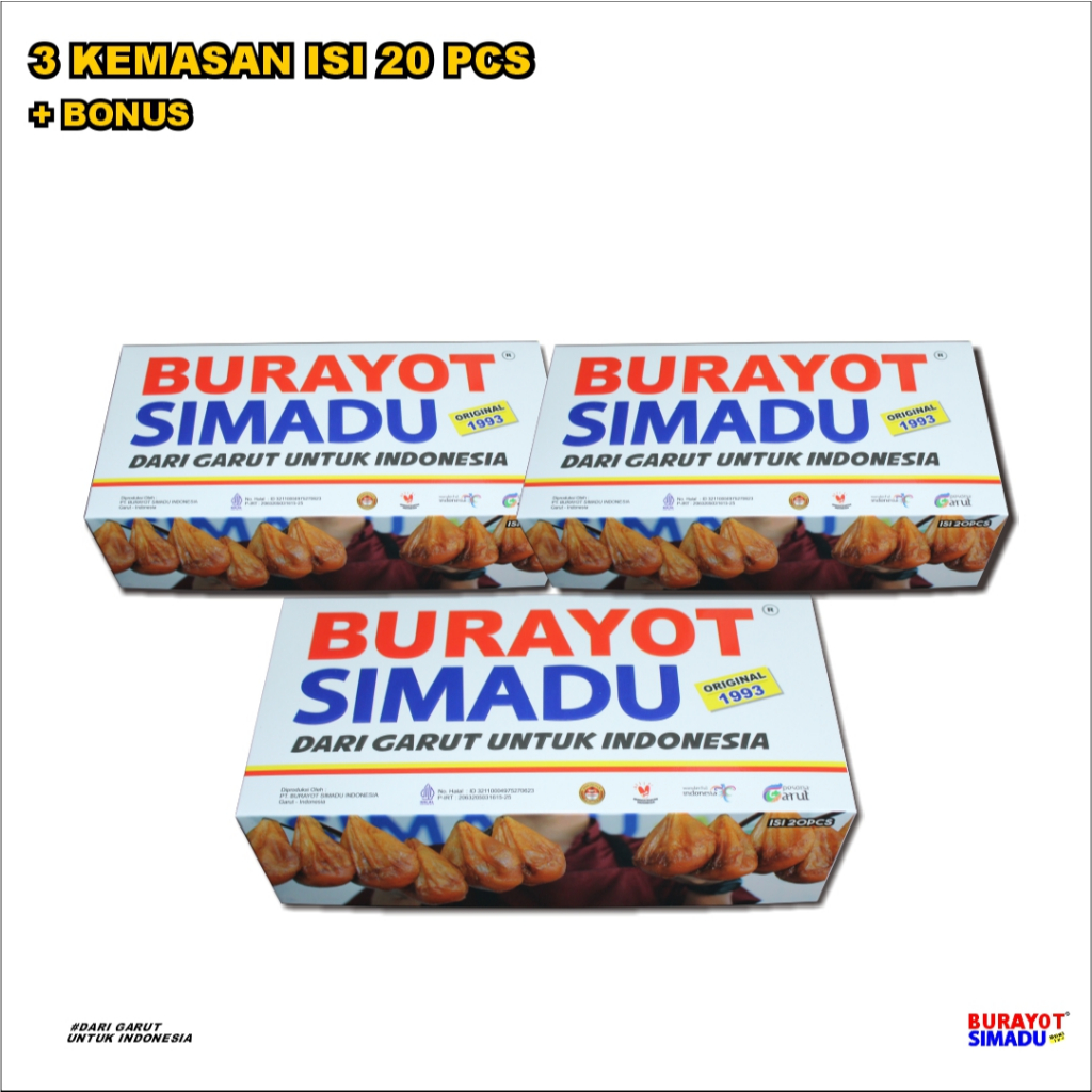 Jual KUE BURAYOT SIMADU ASLI 3 BOX ISI 20PCS KHAS GARUT PAKET HEMAT ...