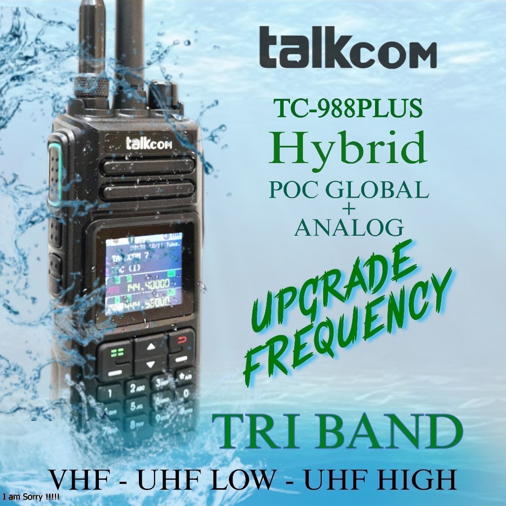 Jual HT POC 3 BAND TALKCOM TC-988PLUS Hybrid Radio HT PoC Global ...