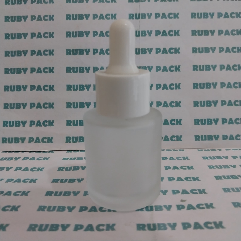 Jual Botol Pipet 20ml Karet Putih Ring Putih Frosted Model (PR ...