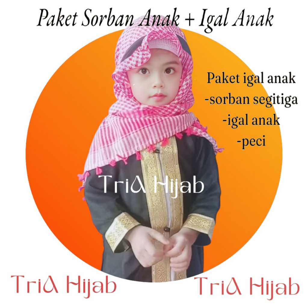 Jual Paket Igal Anak / Sorban Anak 5 Tahun - 12 tahun / Igal anak arab ...