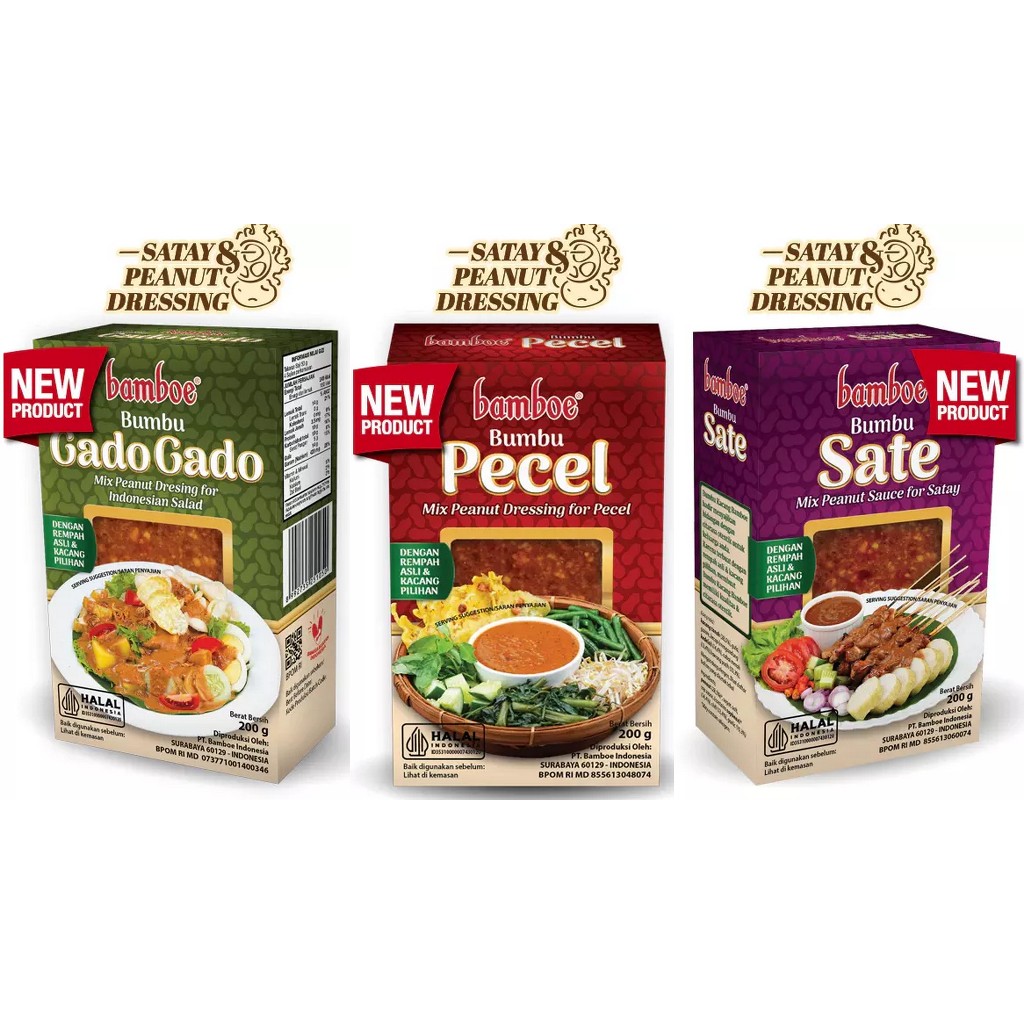 Jual Bamboe Bumbu Kacang - Pecel - Sate - Gado - Gado 200gr – Bambu ...